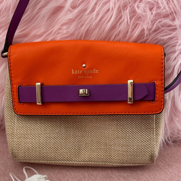 kate spade | Bags | Kate Spade Orange And Purple Crossbody Bag | Poshmark